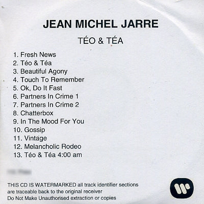 JEAN MICHEL JARRE - Teo & Tea – Vinyl Exchange